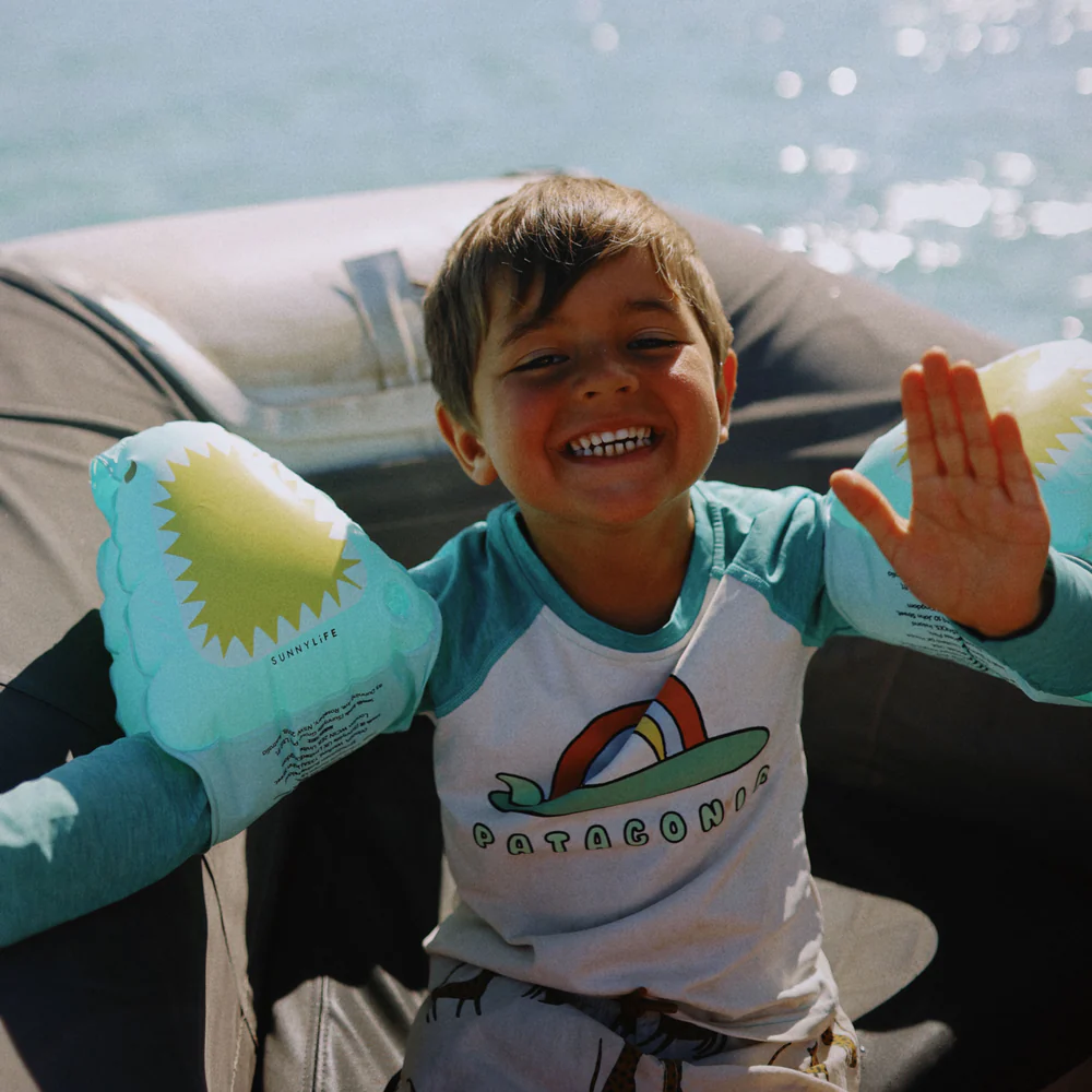 Salty the Shark Float Bands Aqua – Lizzie Potts Kids