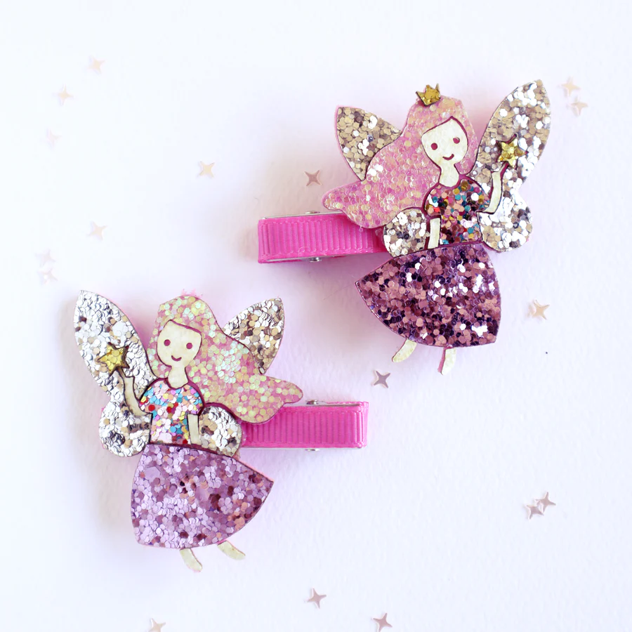 Shimmering Fairy Hair Clips – Lizzie Potts Kids