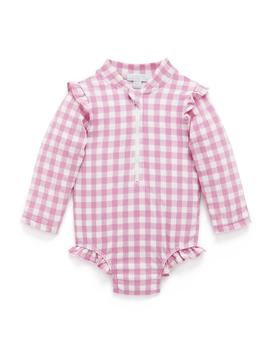 Lilac Gingham Swimsuit – Lizzie Potts Kids
